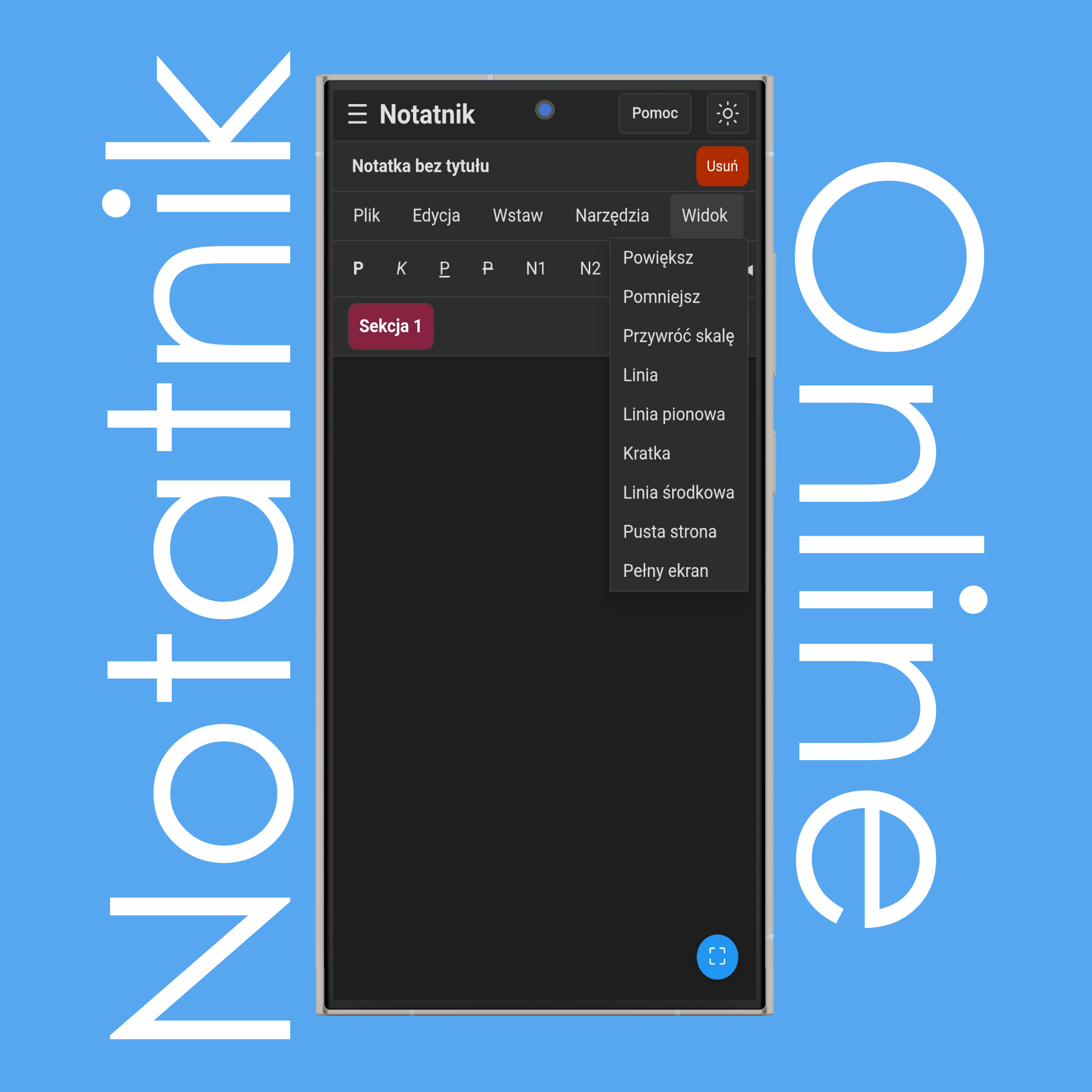 Notatnik online - Pomoc i nauka