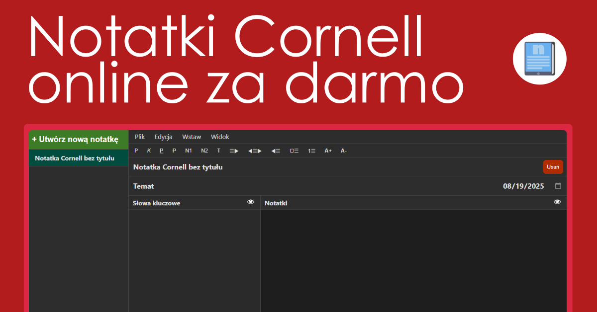 Notatnik online - Darmowy edytor tekstu z szablonami